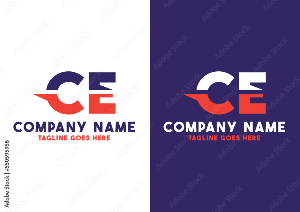 Letter CE logo design vector template, CE logo Stock Vector | Adobe Stock