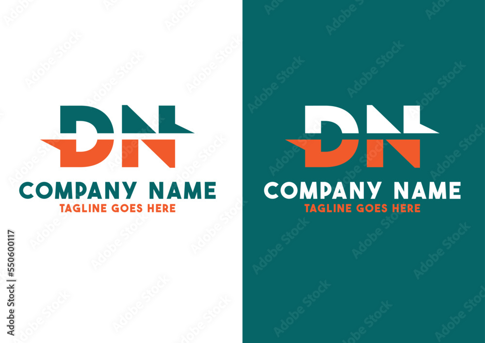 Letter DN logo design vector template, DN logo Stock Vector | Adobe Stock