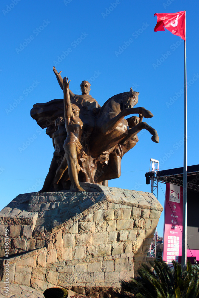 Antalya, Turkey - February 11, 2022: National Ascension Monument on the ...