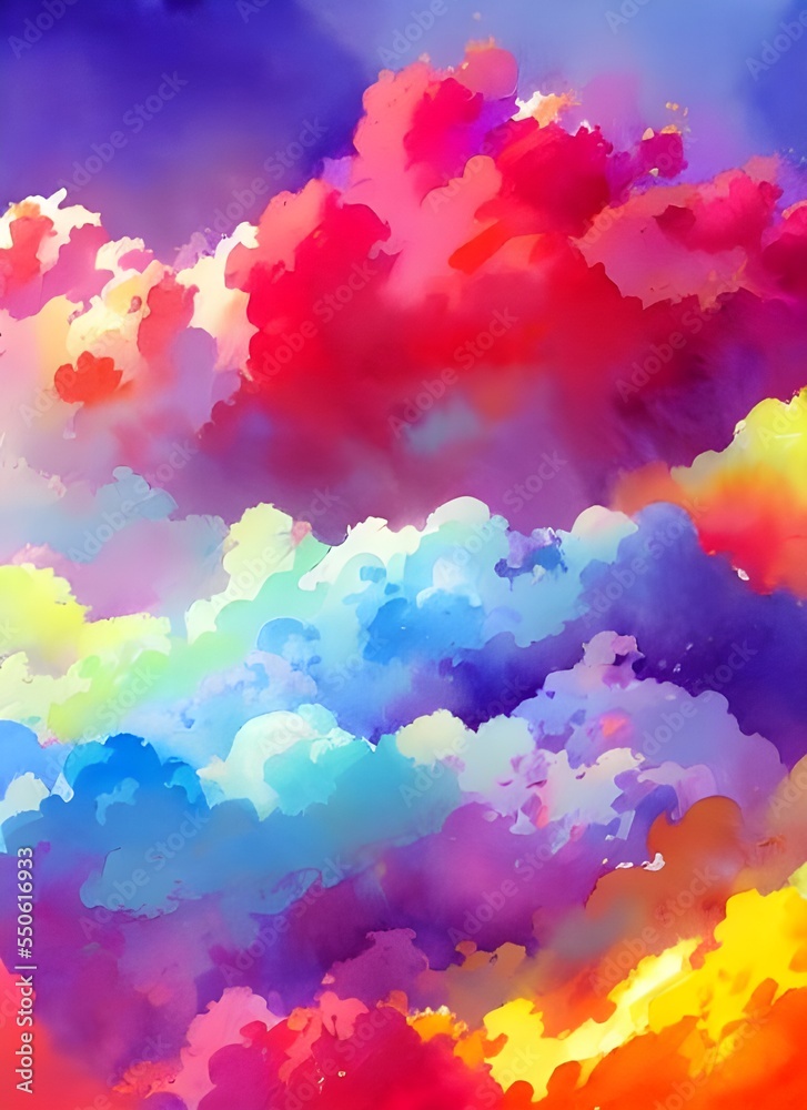 The paintbrush sweeps through the sky, leaving behind a trail of blues ...