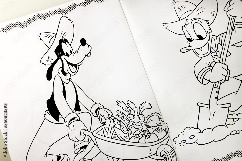 Foto de Goofy and Donald Duck farmers. Coloring magazine. Walt Disney ...