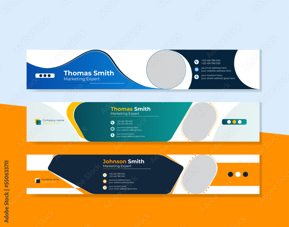 LinkedIn cover design template bundle Stock Vector | Adobe Stock