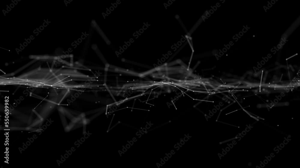 Abstract Digital Data Plexus Technology Background/ 4k animation of an abstract plexus shape ...