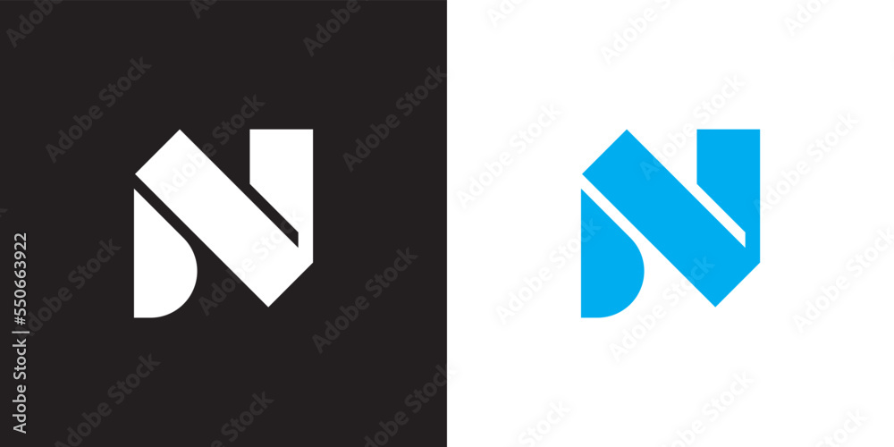 Minimal DN logo. Icon of a ND letter on a luxury background. Logo idea ...