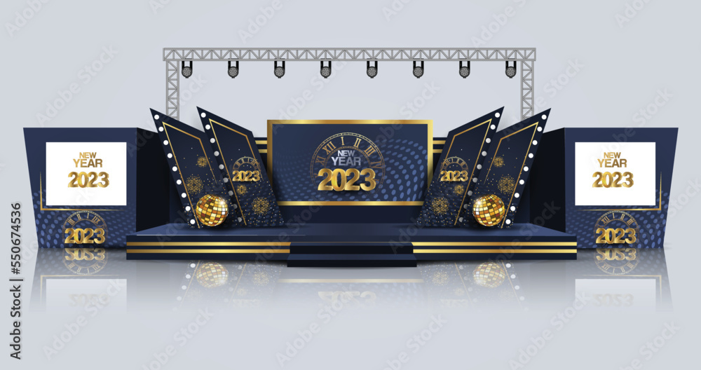 new year Event Stage design for business conferences, corporate ...