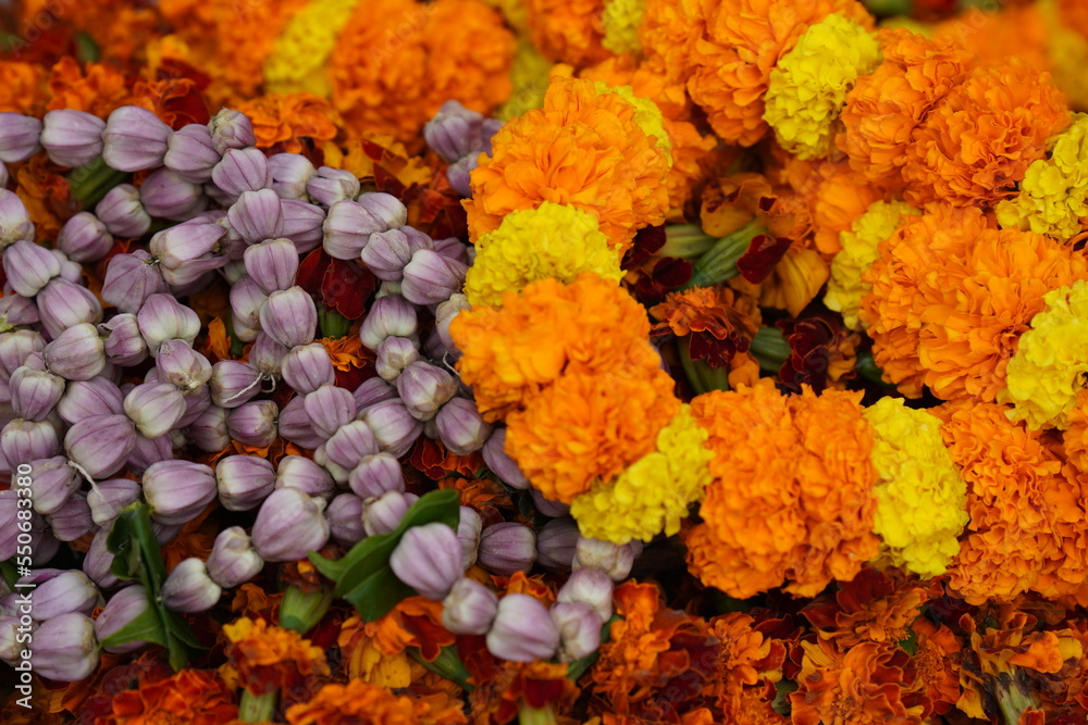Indian mala for puja and Warships Stock Photo | Adobe Stock