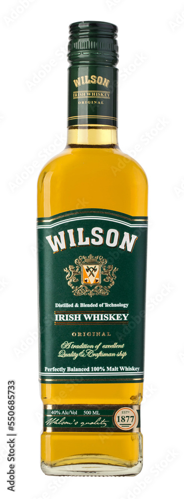 BLENDED WHISKY WILSON Stock Photo | Adobe Stock