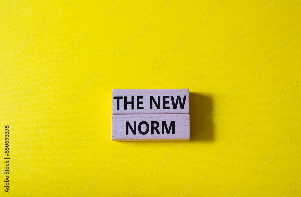 The new norm symbol. Concept words The new norm on wooden blocks ...