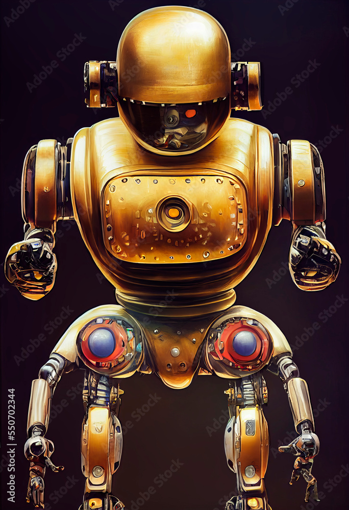 Robot boxer winner of the Olympic Games. Futuristic Sport 2030 ...