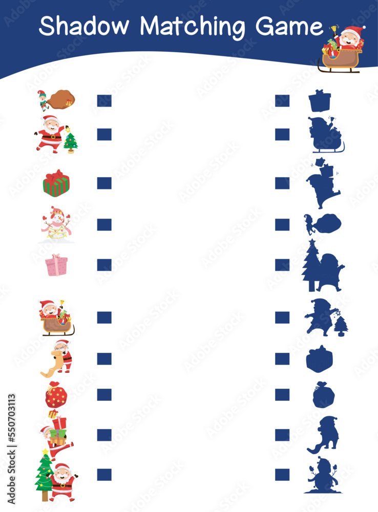 Shadow matching game worksheet Educational printable worksheet for ...