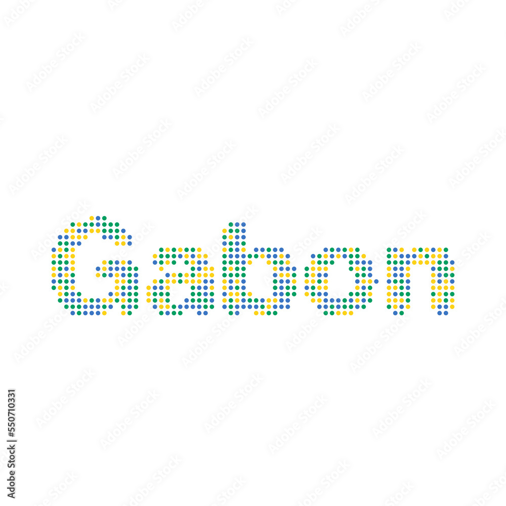 Gabon Silhouette Pixelated pattern map illustration Stock Illustration ...