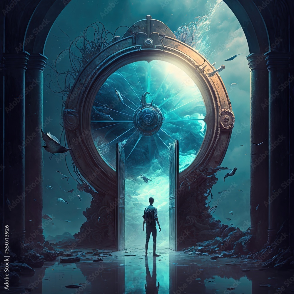 Fantasy temporary majestic stone portal to another world. Time Portal ...
