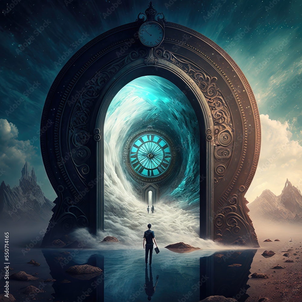 Fantasy temporary majestic stone portal to another world. Time Portal ...