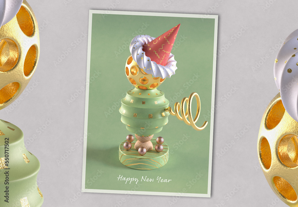 3d Illustration Concept Poster Layout Stock Template | Adobe Stock