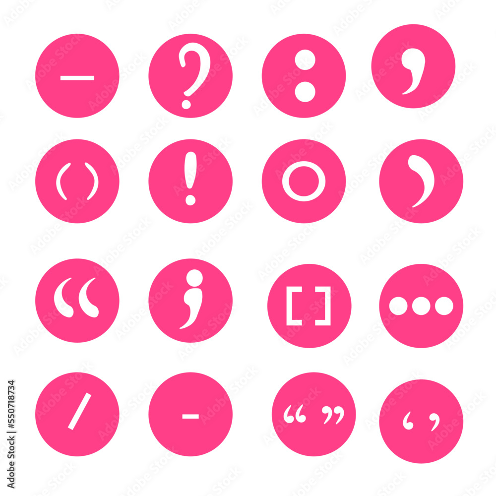 Vector illustration of decorative punctuation marks Stock Vector ...