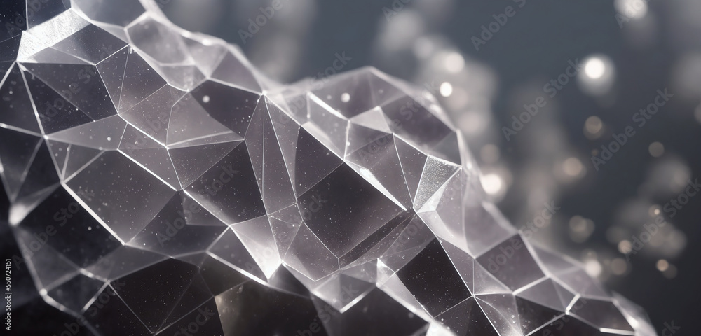 Crystal formation with bokeh background. Backdrop with copy space for ...