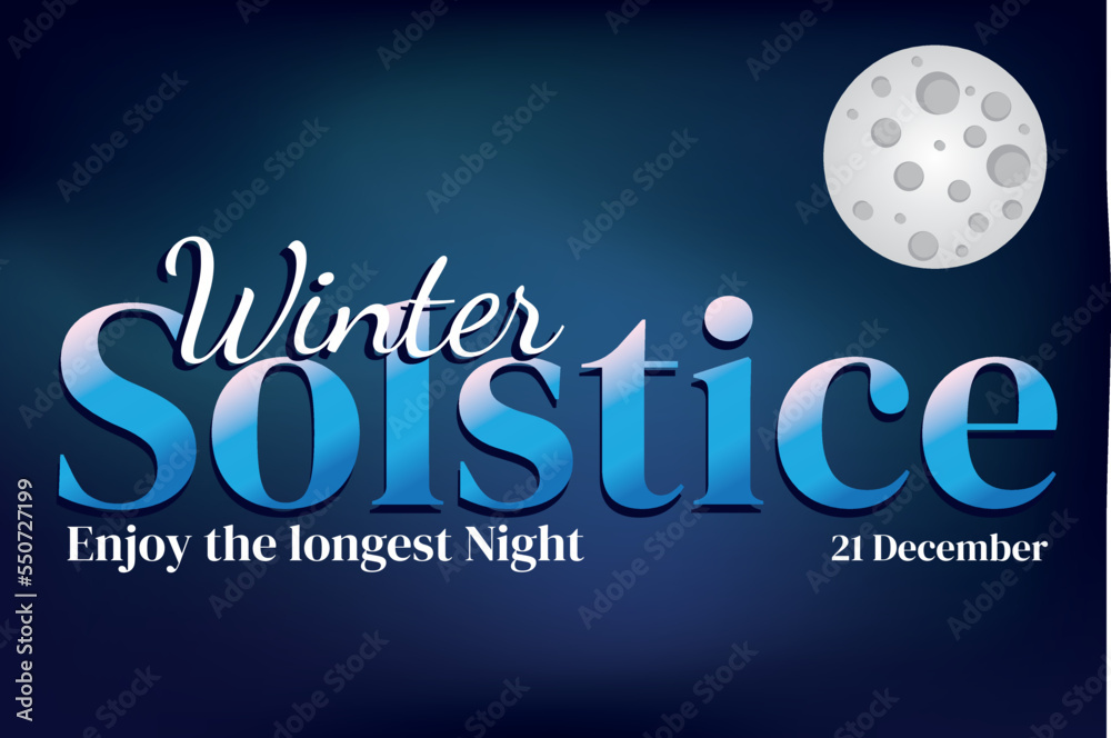 winter solstice lettering vector typography. hand drawn calligraphy ...