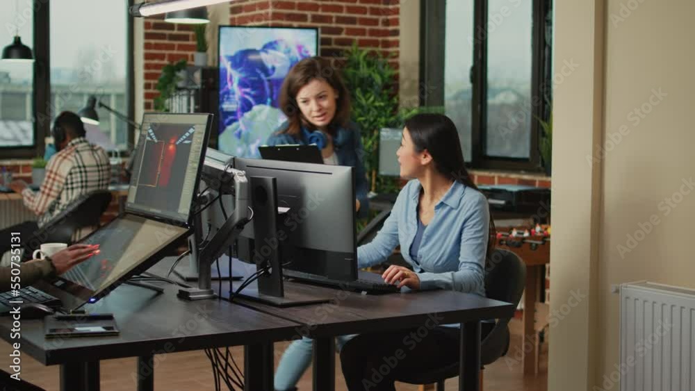 Diverse women brainstorming ideas to develop artistic content, working ...