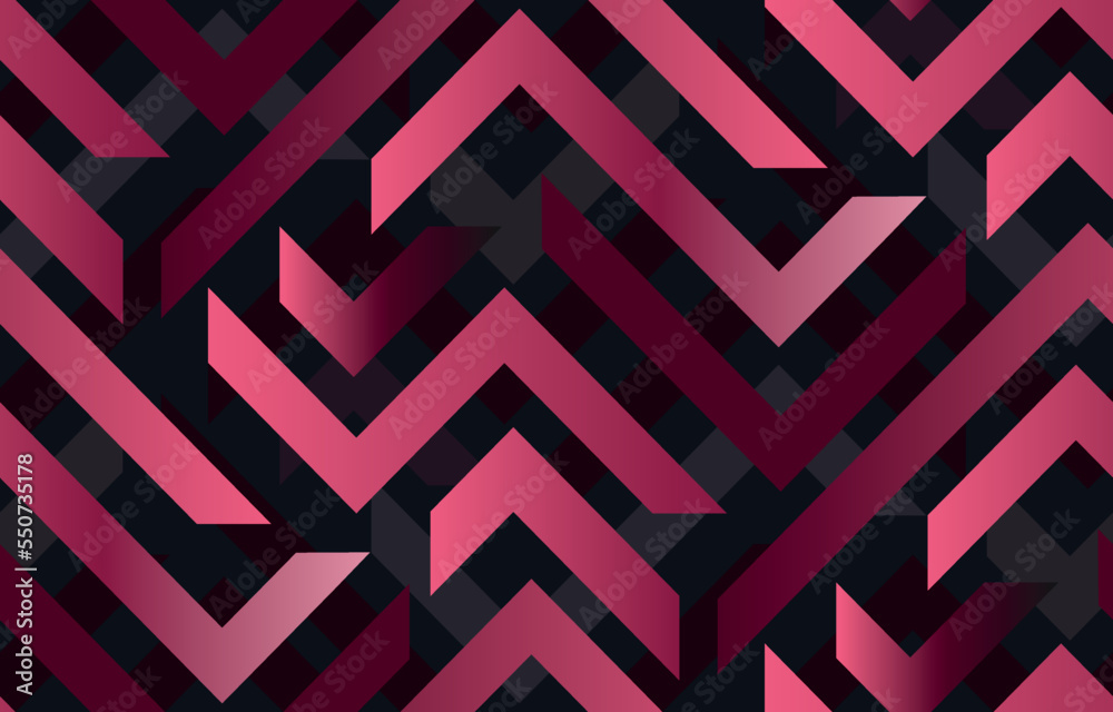 Seamless viva magenta color zigzag geometric pattern design. vector ...