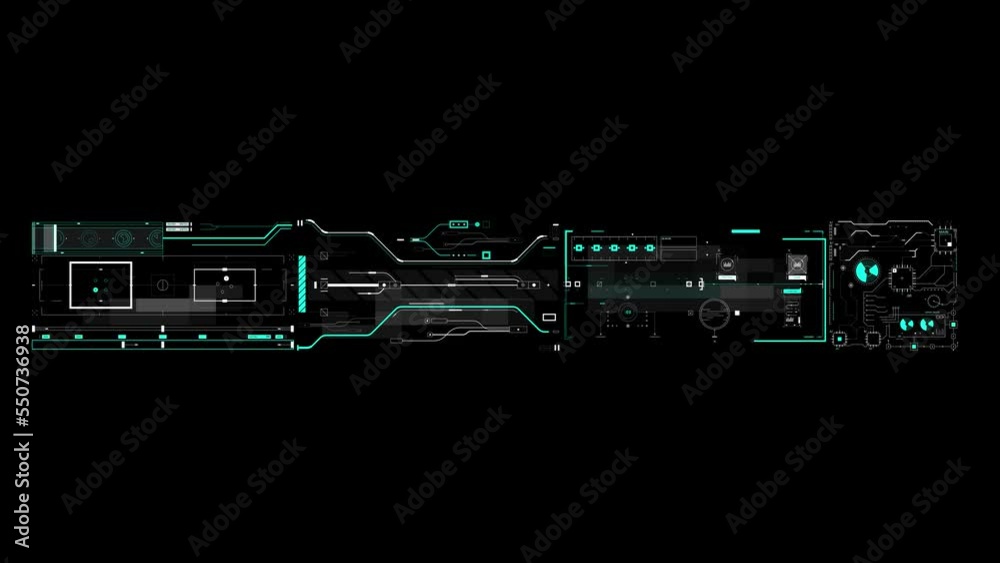 Circuit Board Technology animation Background. hi-tech digital data ...