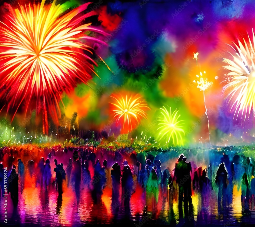 The crowd is cheering and clapping as the brilliantly colourful ...