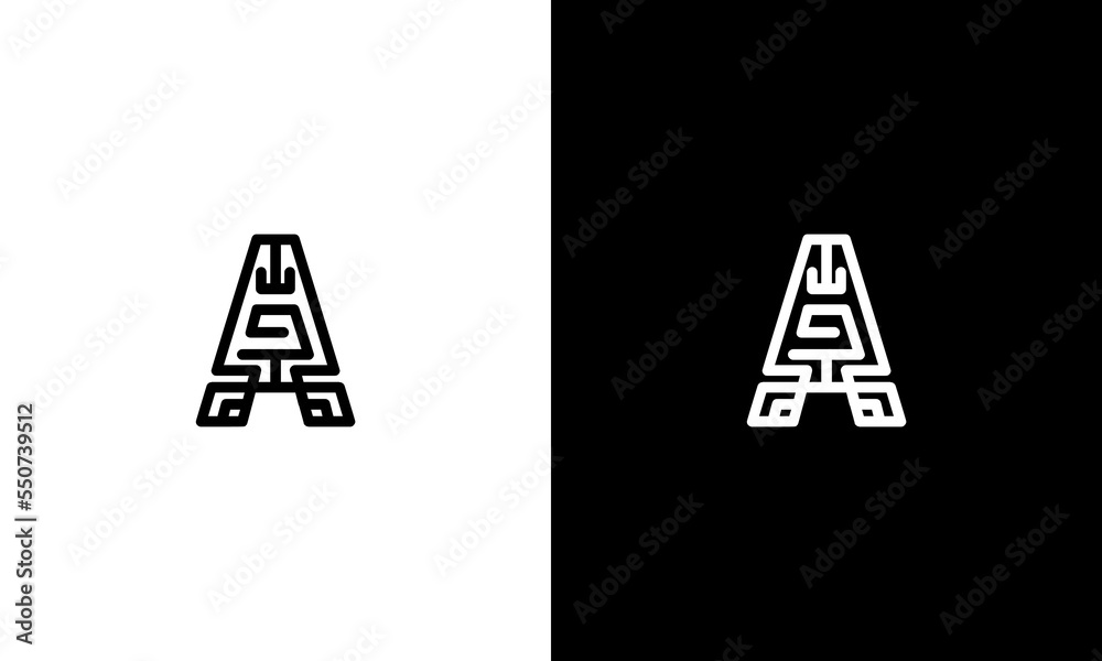 letter symbol icon a line art modern logo design Stock Vector | Adobe Stock