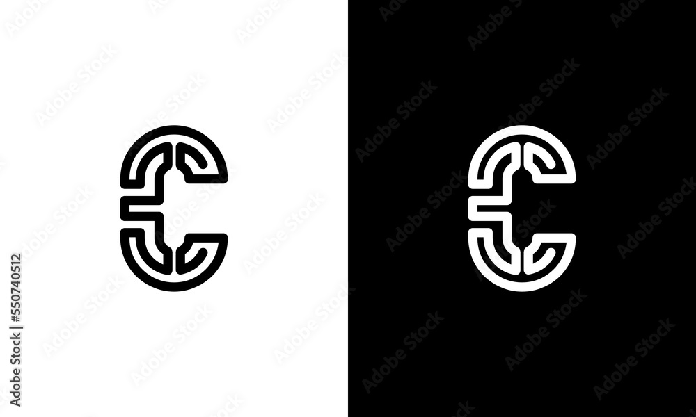 letter symbol icon c line art modern logo design Stock Vector | Adobe Stock