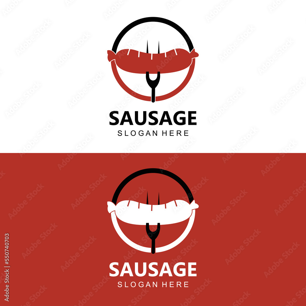 Sausage Logo, Modern Food Vector, Design For Grill Food Brands, BBQ ...