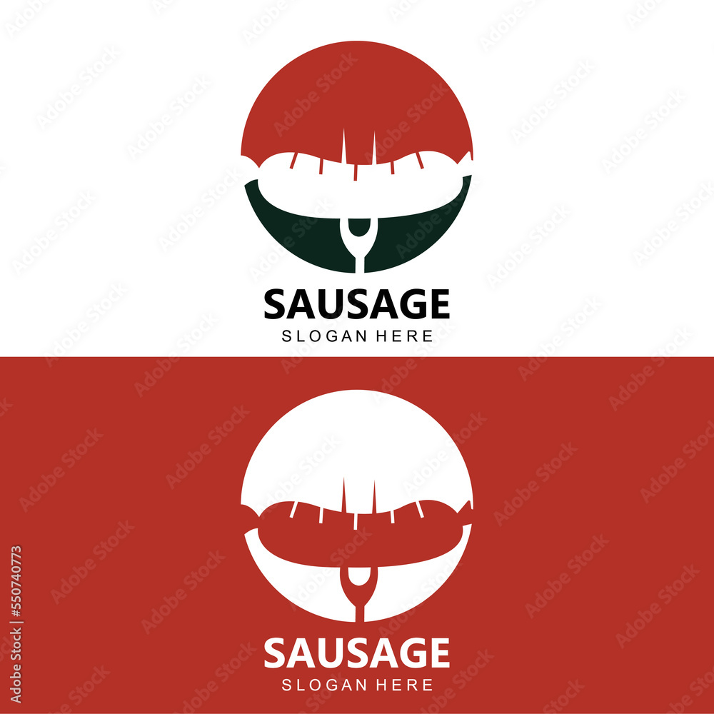 Sausage Logo, Modern Food Vector, Design For Grill Food Brands, BBQ ...