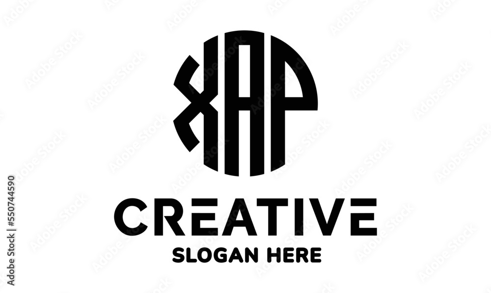 XAP Polygon logo design monogram, XAP polygon vector logo, XAP with ...