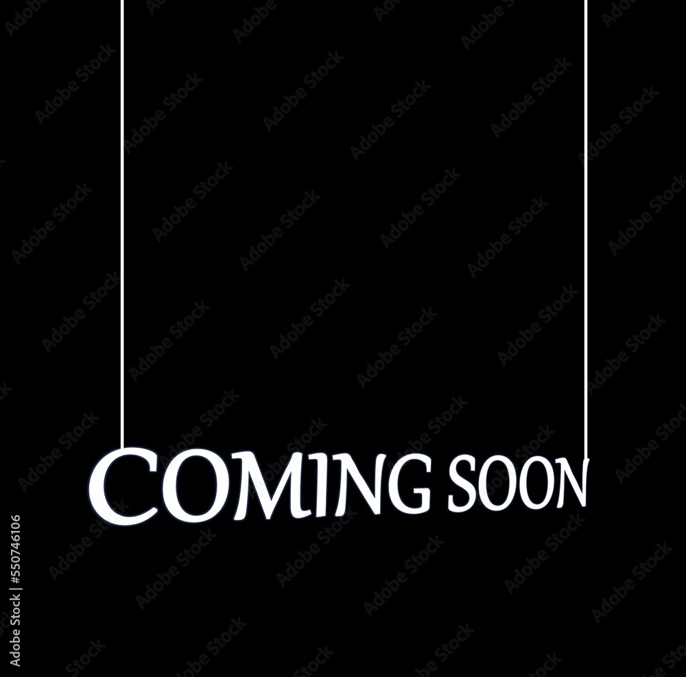 Grand opening, Coming soon, Opening soon hanging white text with black ...