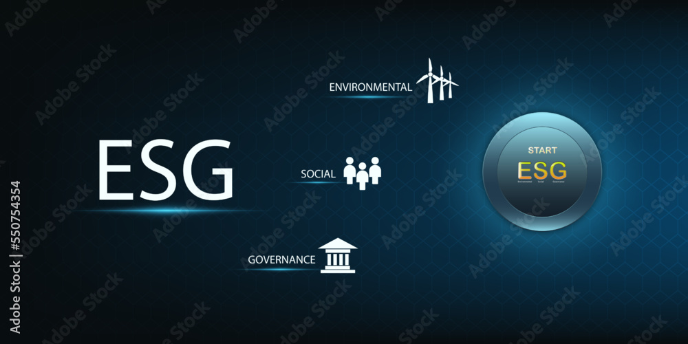 ESG. Environmental, Social and Governance Concepts dark background with ... ESG. Environmental, Social and Governance Concepts dark background with ...