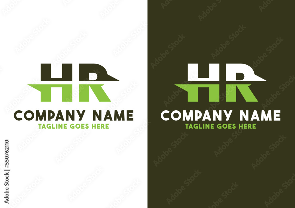 Letter HR logo design vector template, HR logo Stock Vector | Adobe Stock