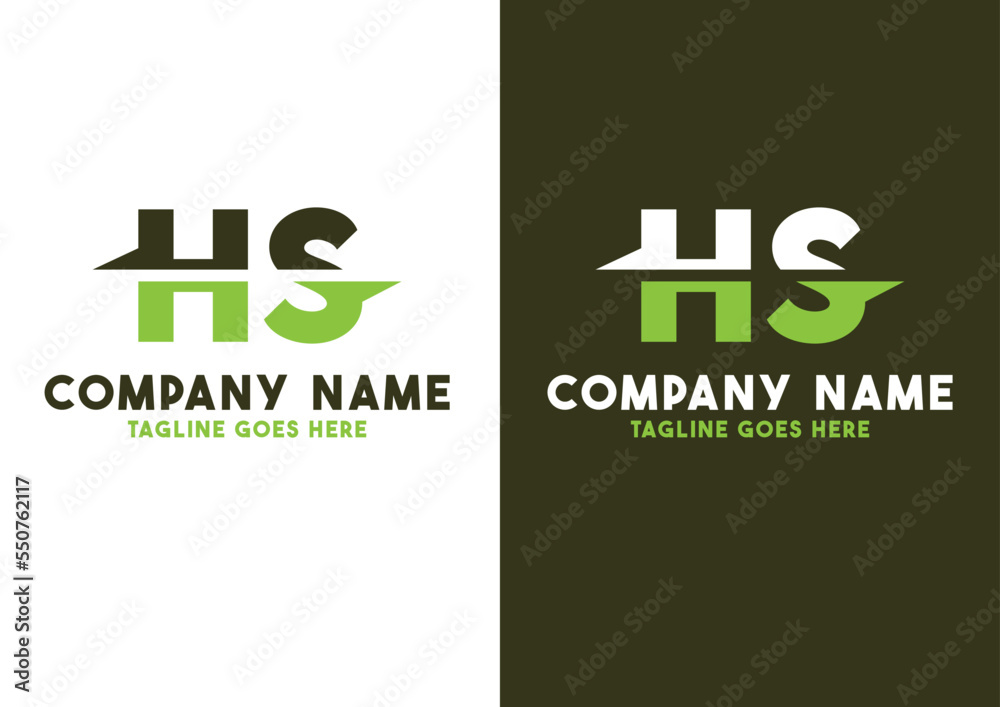 Letter HS logo design vector template, HS logo Stock Vector | Adobe Stock