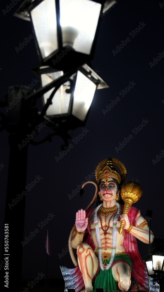 Beautiful build huge statue of Lord Hanuman ji. Stock Photo | Adobe Stock