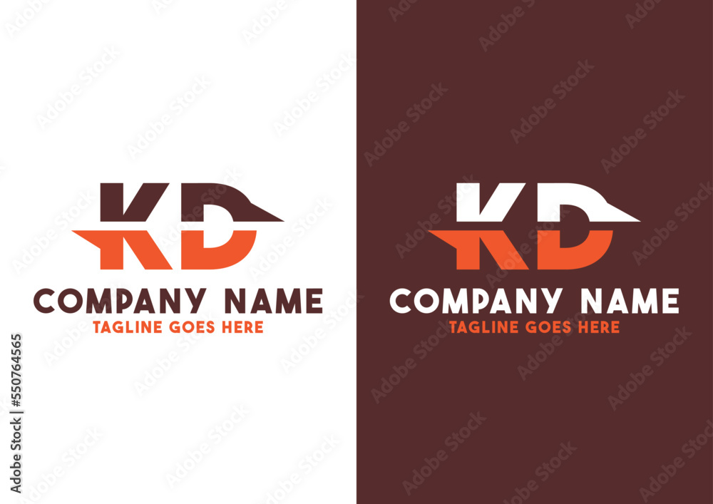 Letter KD logo design vector template, KD logo Stock Vector | Adobe Stock
