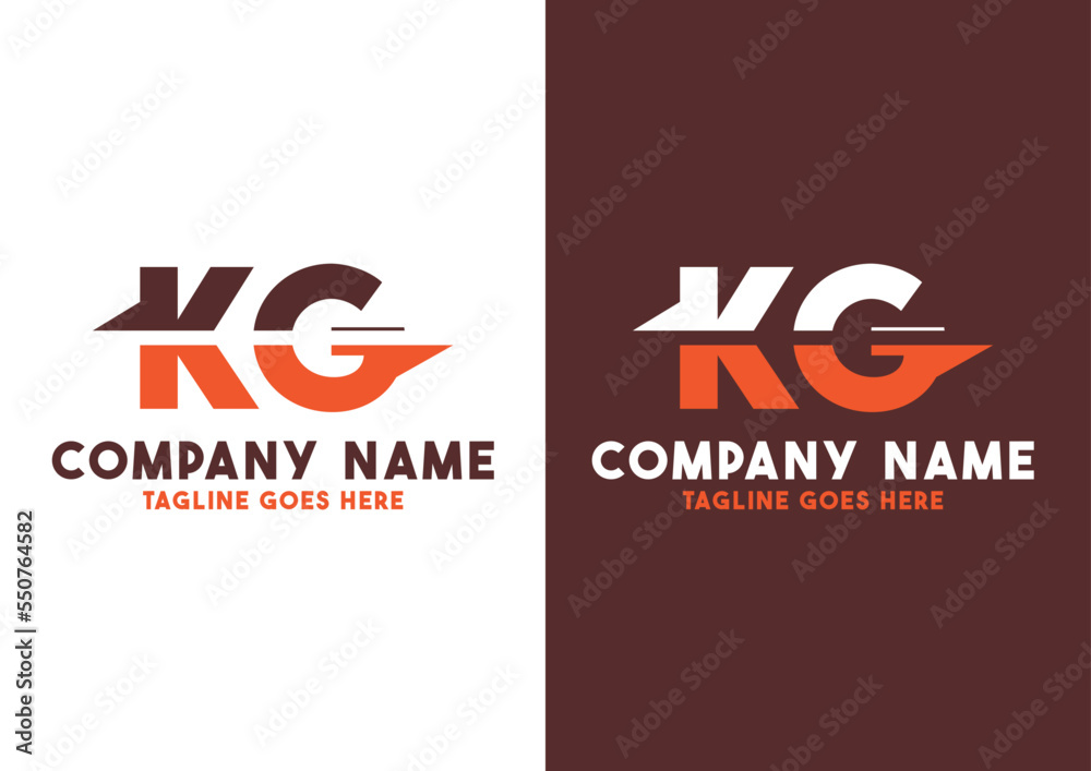Letter KG logo design vector template, KG logo Stock Vector | Adobe Stock