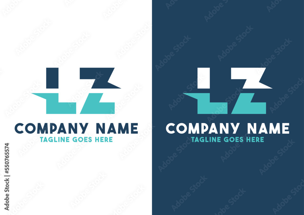 Letter LZ logo design vector template, LZ logo Stock Vector | Adobe Stock