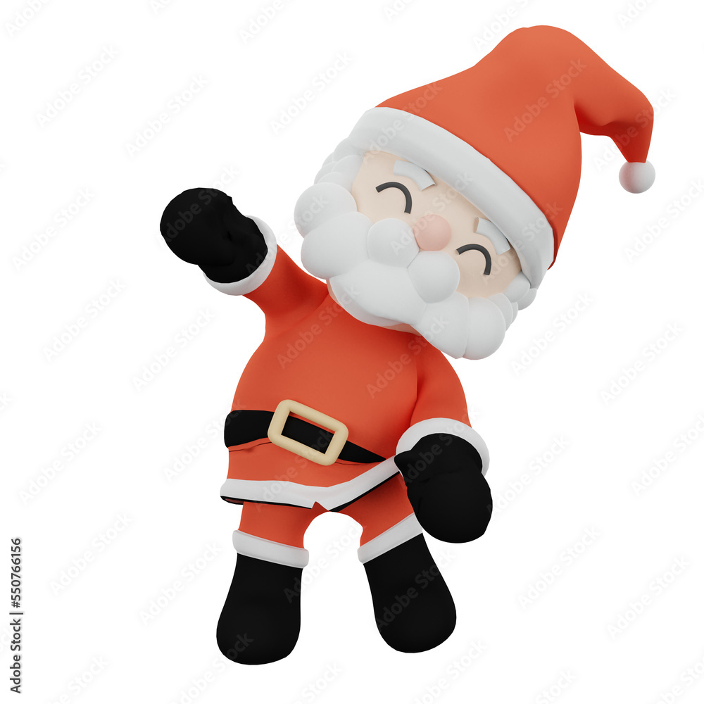 Collection of santa claus cartoon characters with different emotions ...