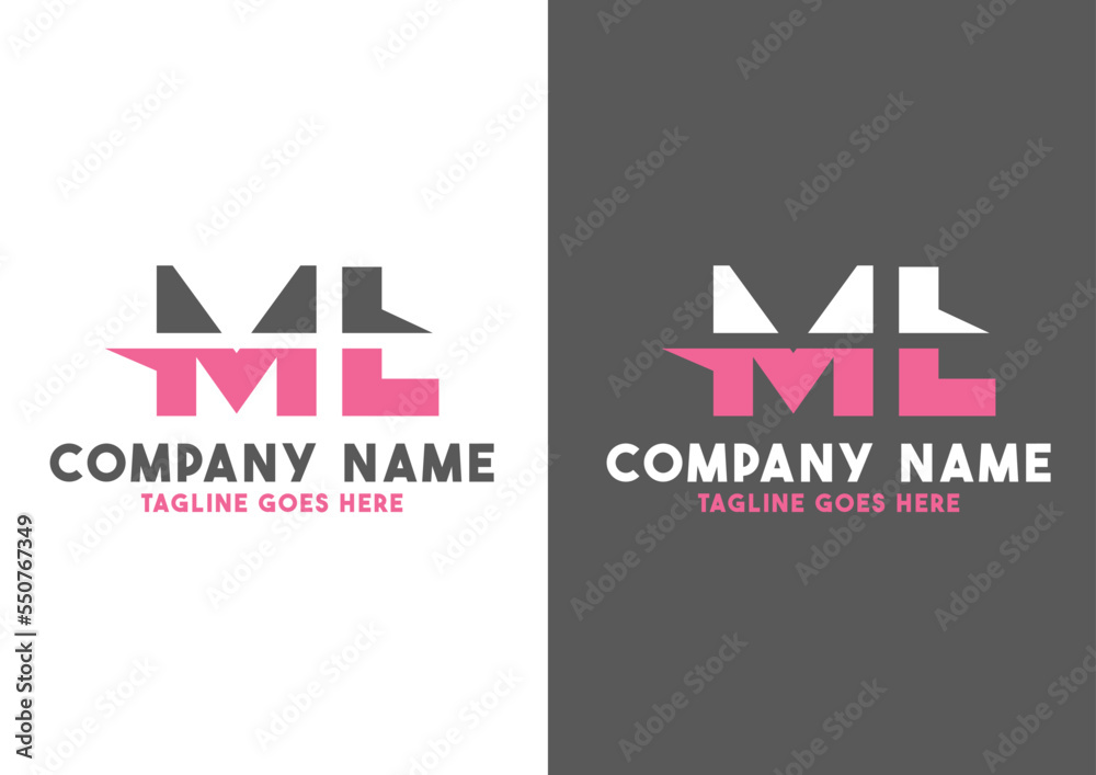 Letter ML logo design vector template, ML logo Stock Vector | Adobe Stock