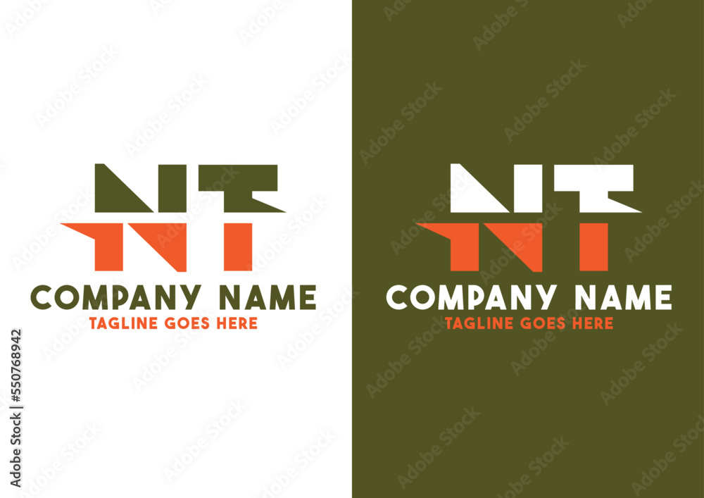 Letter NT logo design vector template, NT logo Stock Vector | Adobe Stock