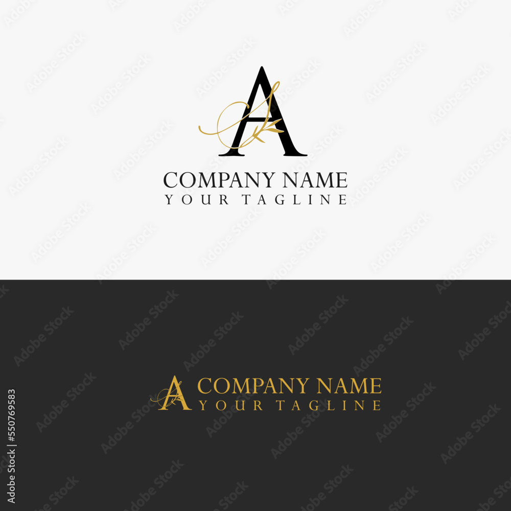 Premium letter A and S logo. The initials of the A and S cursive logo ...