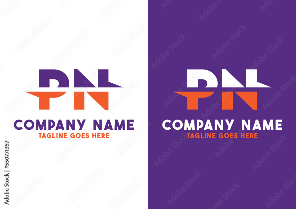 Letter PN logo design vector template, PN logo Stock Vector | Adobe Stock