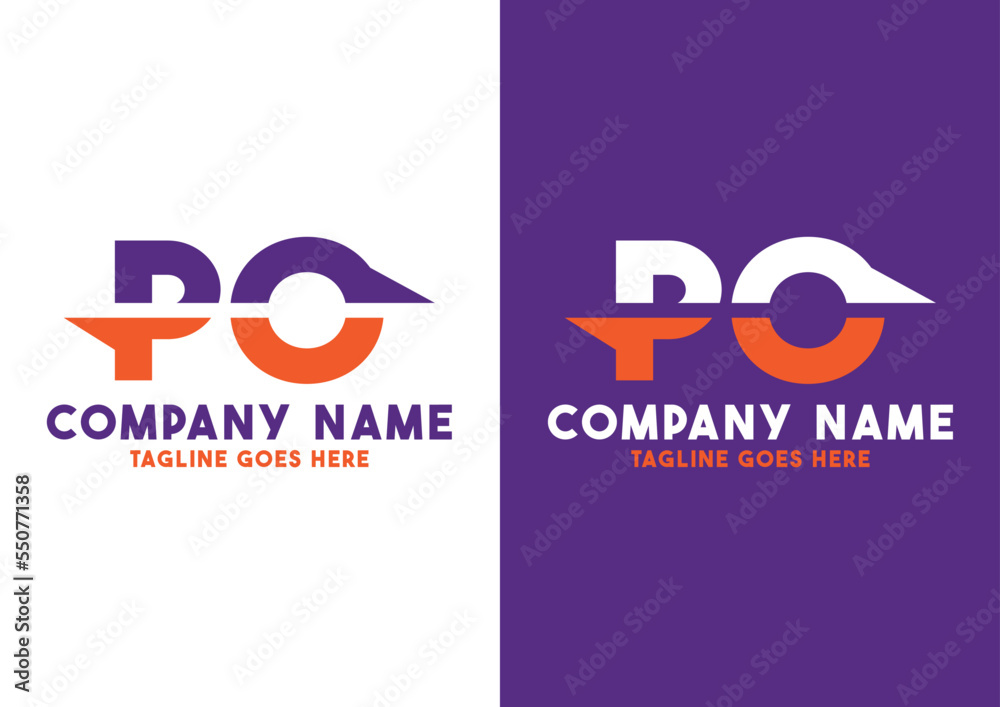 Letter PO logo design vector template, PO logo Stock Vector | Adobe Stock