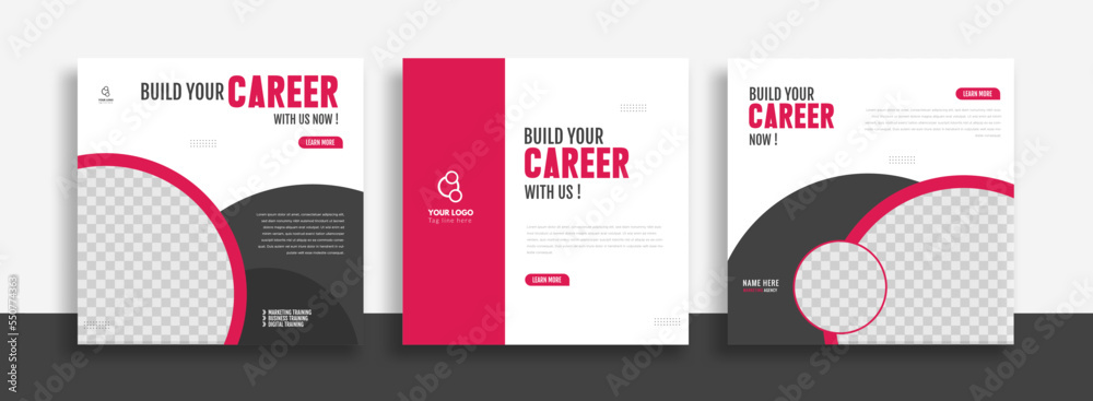 set of Creative career social media post and story banner for ...