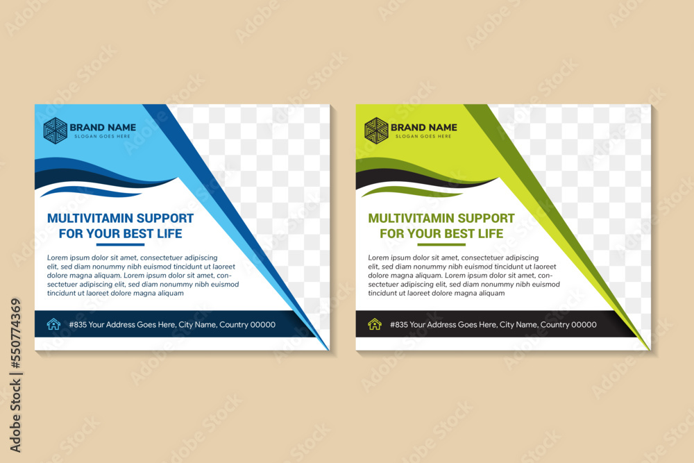 multivitamin support for yor best life web Banner Template, Strategy ...