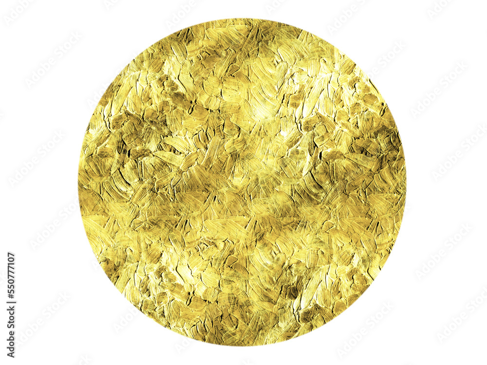 Gold isolated circle element, golden moon, coin, luxury metallic ...