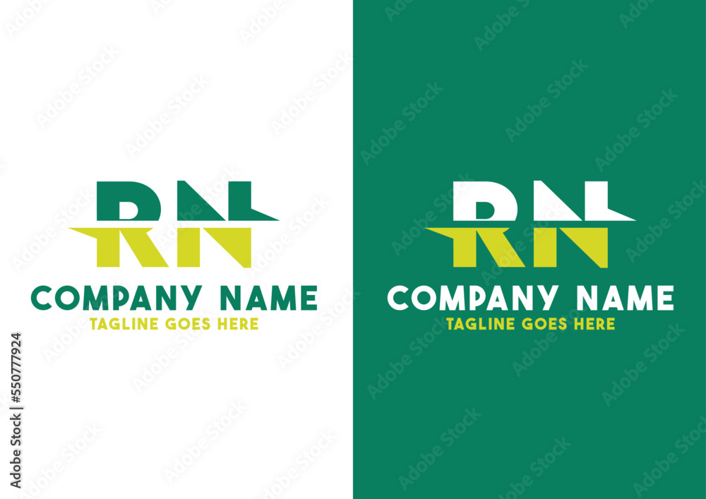 Letter RN logo design vector template, RN logo Stock Vector | Adobe Stock