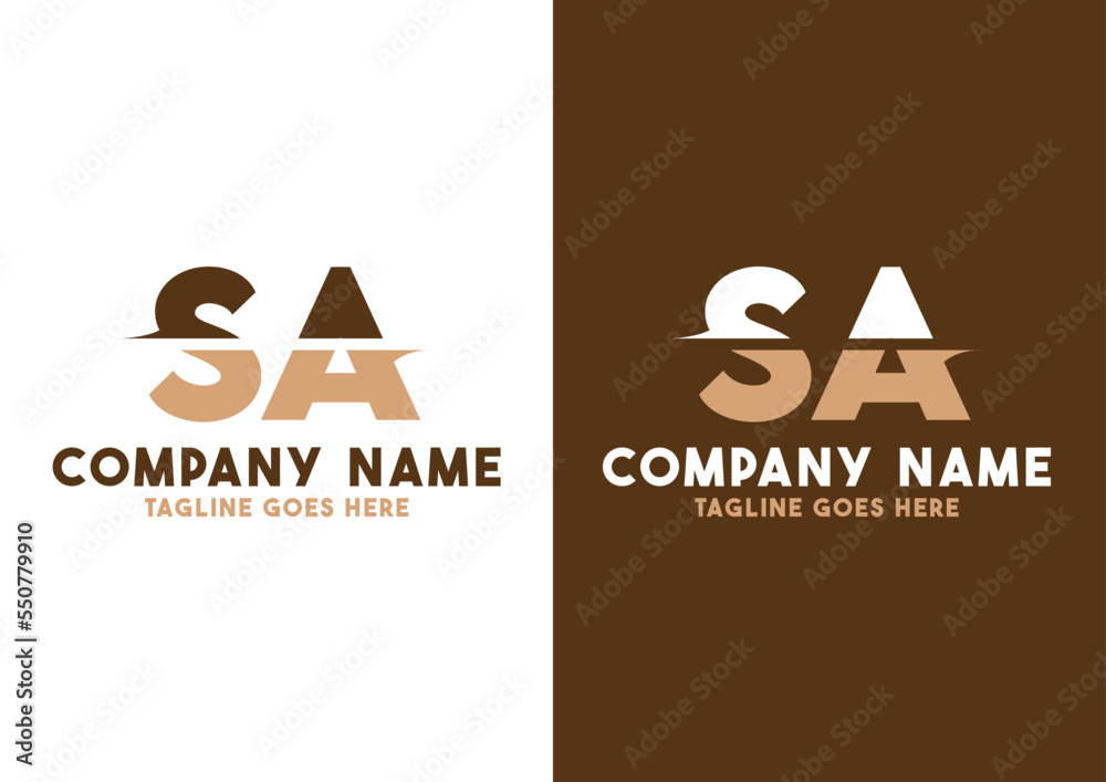 Letter SA logo design vector template, SA logo Stock Vector | Adobe Stock