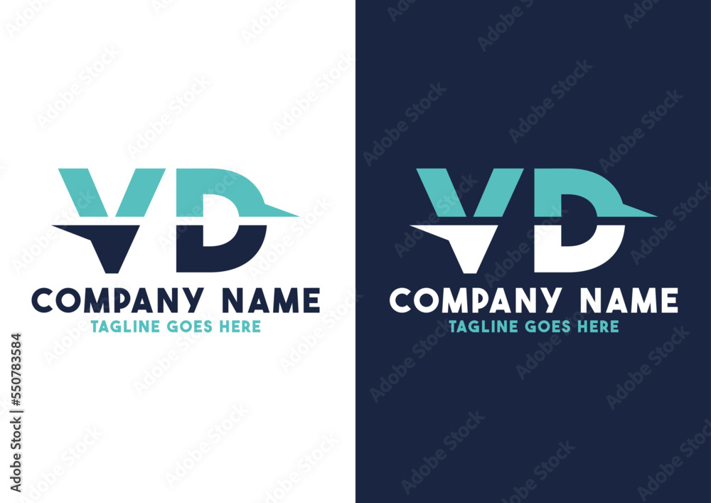 Letter VD logo design vector template, VD logo Stock Vector | Adobe Stock